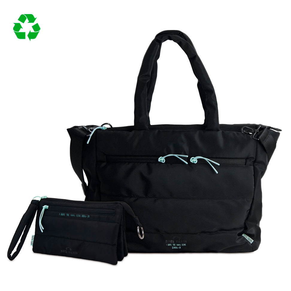 Pack Neceser Triple y Totebag DRD4-7R Travel Gene – PEPITA VIAJERA